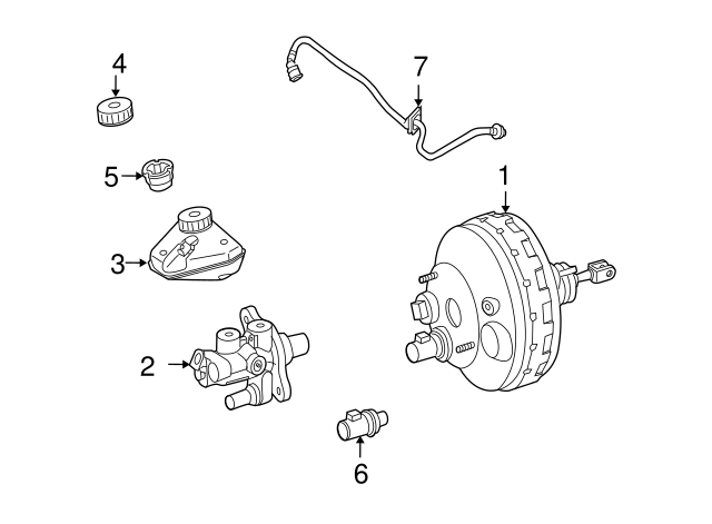 221-430-22-29 - Vacuum Hose 2008-2010 Mercedes-Benz CL 63 AMG ...