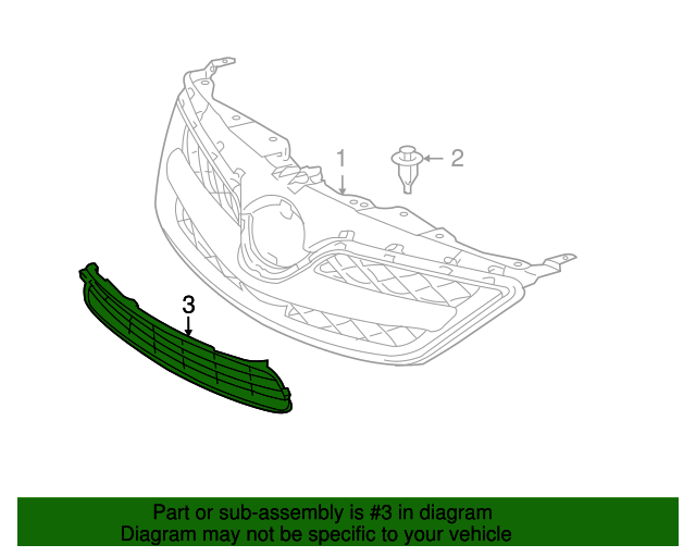 2011-2013 Toyota Corolla Lower Grille 53112-02280 | Toyota Parts