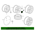 2012-2025 Chevrolet Wheel Cap in Black with Silver Bowtie Logo 22791586 ...