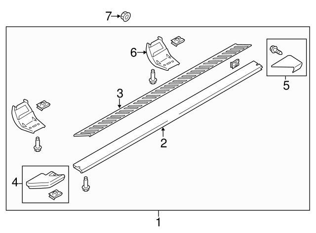 Genuine OEM Ford Part - Running Board Step Pad FL3Z-16490-EA | Genuine ...