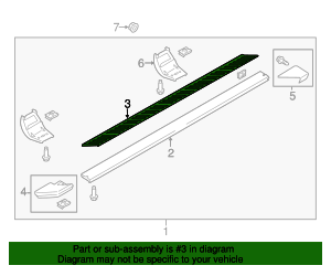 Genuine OEM Ford Part - Running Board Step Pad FL3Z-16490-EA | Genuine ...