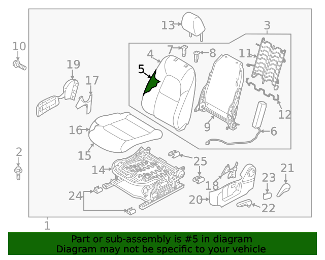 2017-2018 Mazda CX-5 Seat Back Pad K157-88-18X | QuirkParts