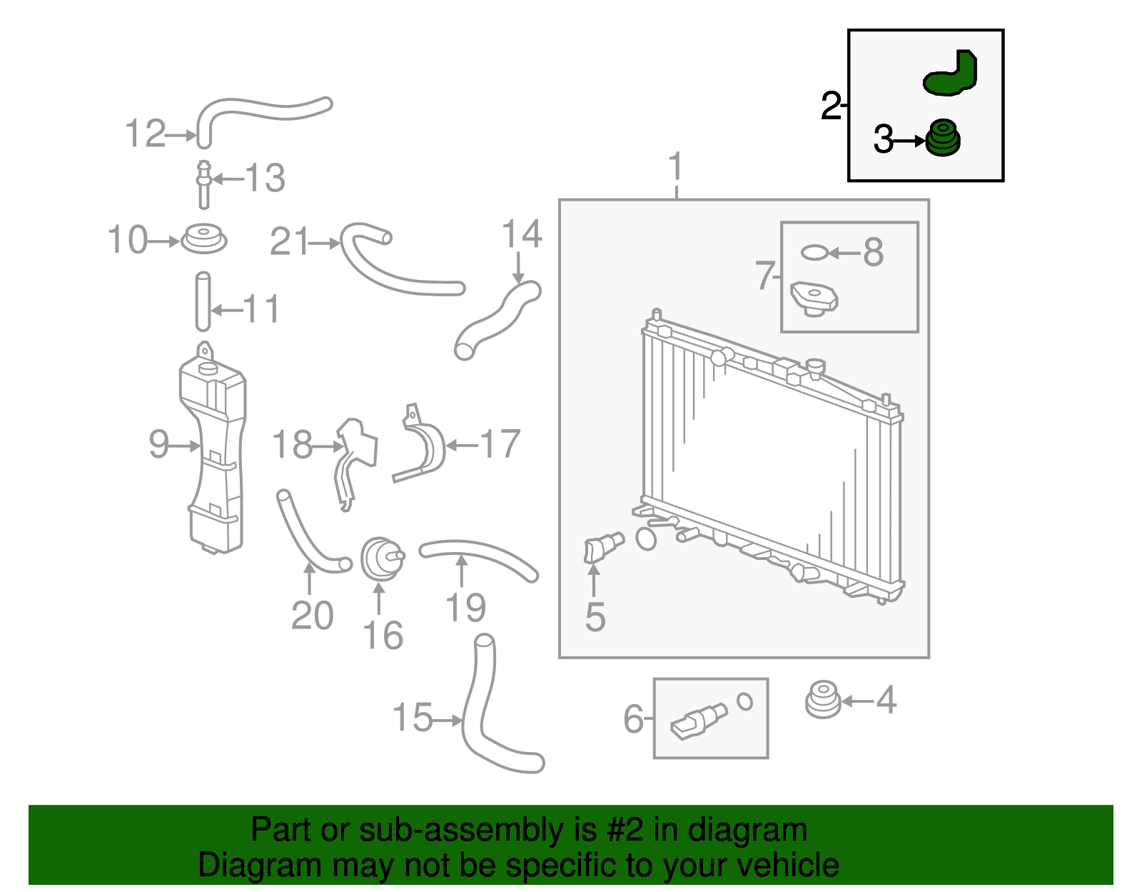 74171-TM8-A00 - 2010-2016 Honda - Bracket R Radiator Mounting (Upper ...