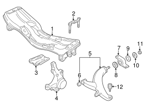 1993-2004 Subaru Lower Control Arm Rear Bushing 20201FA060 | Subaru ...