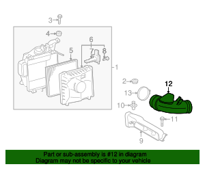 17880-38020 - Engine Air Intake Hose 2008-2014 Lexus IS F | AutoNation ...