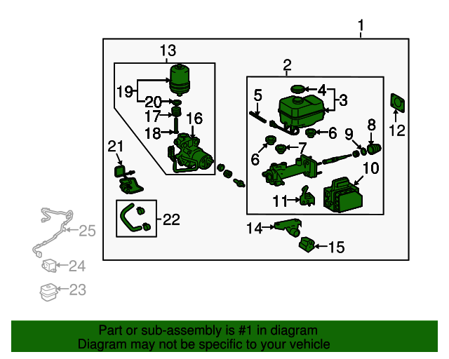 2014-2015 Toyota 4Runner Actuator Assembly 47050-35164 | Toyota Parts ...