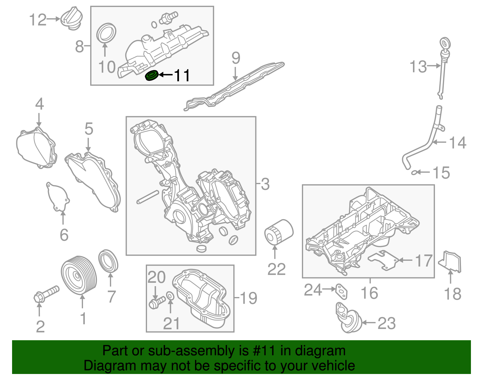 2011-2020 Infiniti Valve Cover Lower Seal 13271-1LA0A | OEM Parts Online