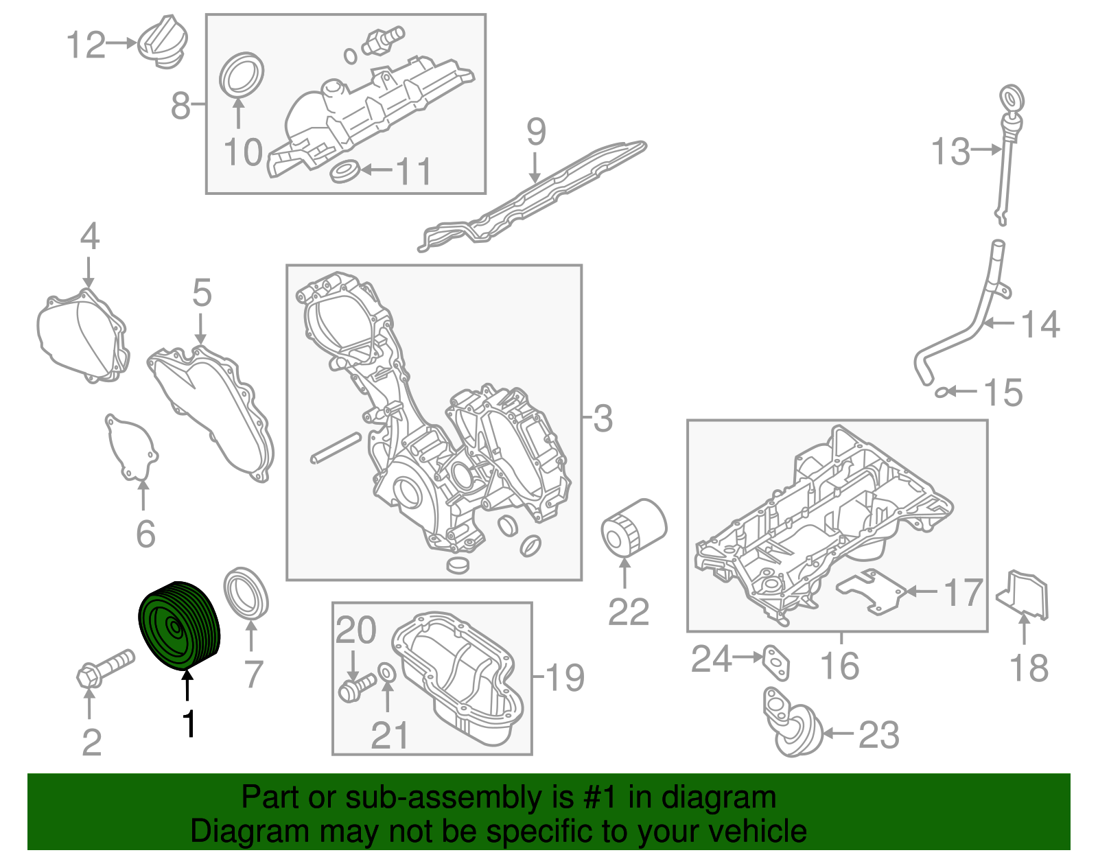 12303-1LA0B - Engine Crankshaft Pulley 2011-2020 Infiniti | AutoNation ...