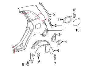242-690-04-30-64 - Quarter Panel Splash Shield 2015-2017 Mercedes-Benz ...