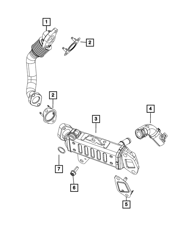 2023 Jeep Cherokee Egr Tube 68591766AA | Mopar eStore