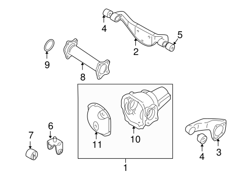 Front Axle & Carrier for 2001 Mitsubishi Montero | Mitsubishi Factory Parts