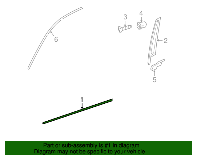 2010-2015 Mercedes-Benz Side Molding 204-720-06-80 | MB OEM Parts