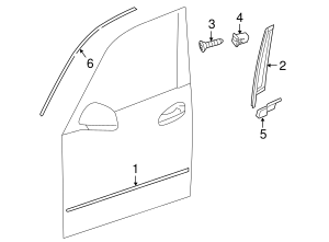 Side Molding - Part #204-720-05-80 | Mercedes Parts Center