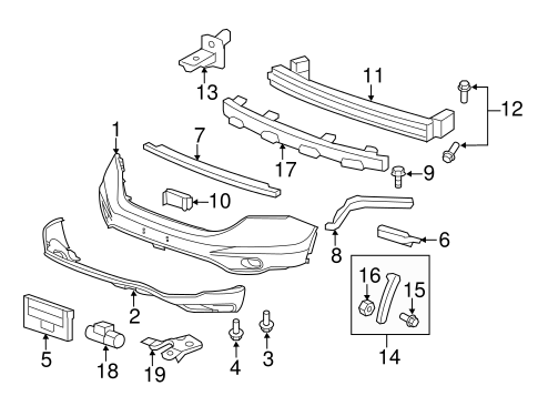 Bumper & Components - Front for 2011 Honda CR-V | OEM Parts Online