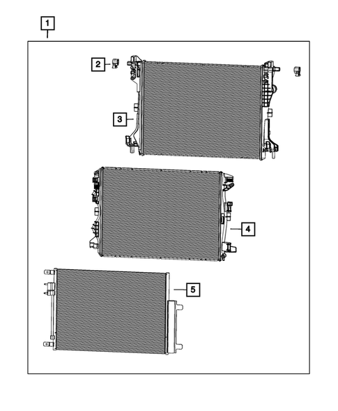 Radiator and Related Parts; Charge Air Cooler for 2024 Jeep Compass ...