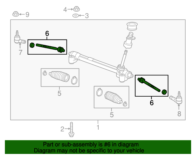 95371542 - Steering Linkage Inner Tie Rod Kit 2016-2022 Chevrolet Spark ...