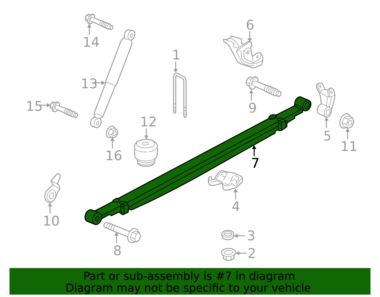 87838968 - Leaf Spring 2020-2025 GM | Gateway Buick GMC Parts