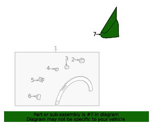 42724494 - Front Passenger Side Fender Upper Rear Molding 2020-2023 ...