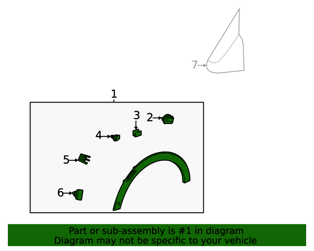 42810424 - Front Passenger Side Wheel Opening Molding 2020-2024 Buick ...