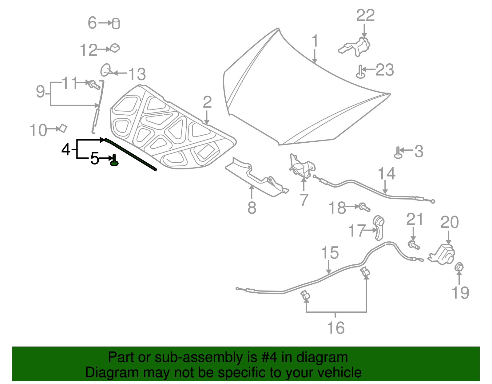 2009-2012 Hyundai Elantra Front Seal 86455-2L000 | Hyundai Wholesale Direct