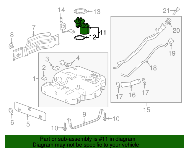 2017-2024 GM Fuel Tank Fuel Pump Module Kit without Level Sensor, with ...