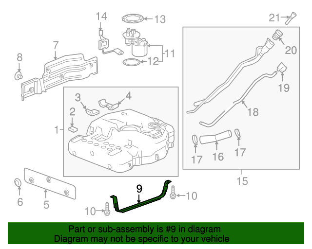 23353348 GM Tank Strap | GM Parts Store