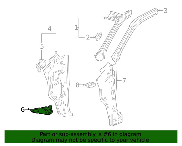 2019-2020 GM Lower Brace - Passenger Side (RH) 23380305 | TascaParts.com