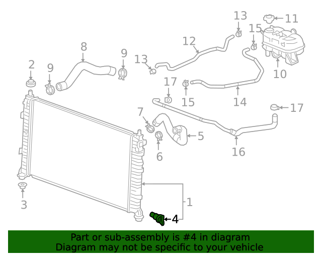 2011-2025 GM Radiator Drain Petcock 22790134 GM | GMPartsDirect.com