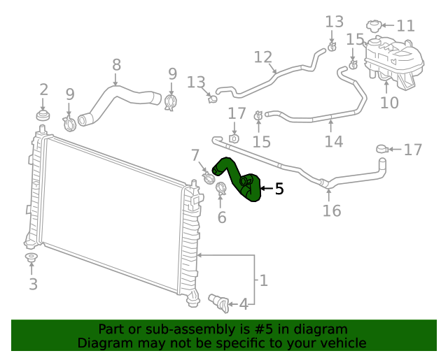 85115246 GM Radiator Inlet Hose | GM Parts Store