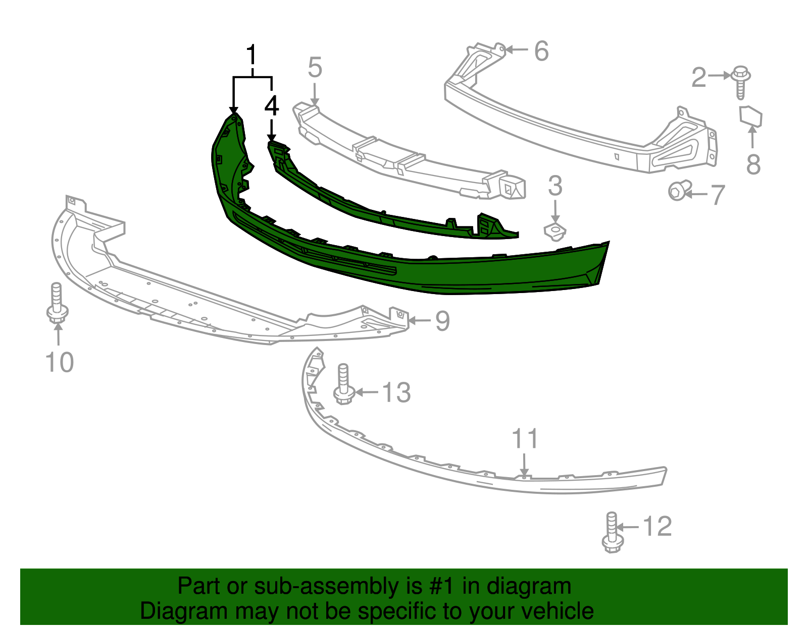 2010-2016 Cadillac SRX Front Lower Bumper Cover 22869264 GM ...