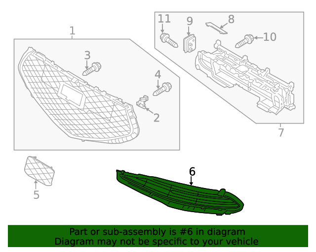 2020-2022 Genesis G90 Grille Front Bumper Side Right-hand 86562-D2600 ...