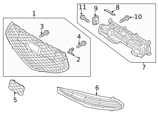 2019-2022 Genesis G90 Radiator Shutter Assembly 86950-D2500 | OEM Parts ...
