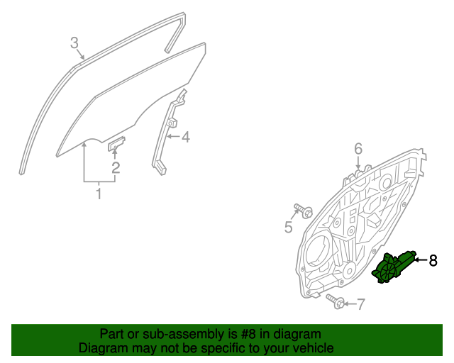 83450-B1000 - Power Window Motor 2015-2020 Hyundai | AutoNationParts.com