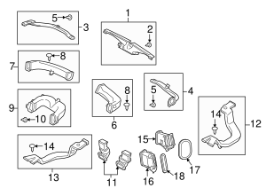 2009-2014 Nissan Cube Center Duct 27860-1FC0A | TascaParts.com