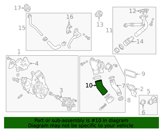 12672331 - Driver Side Charge Air Cooler Inlet Air Hose 2020-2023 ...