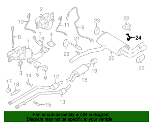 12-42-7-607-575 - Rear Muffler Strap 2011-2012 BMW X3 | AutoNationParts.com