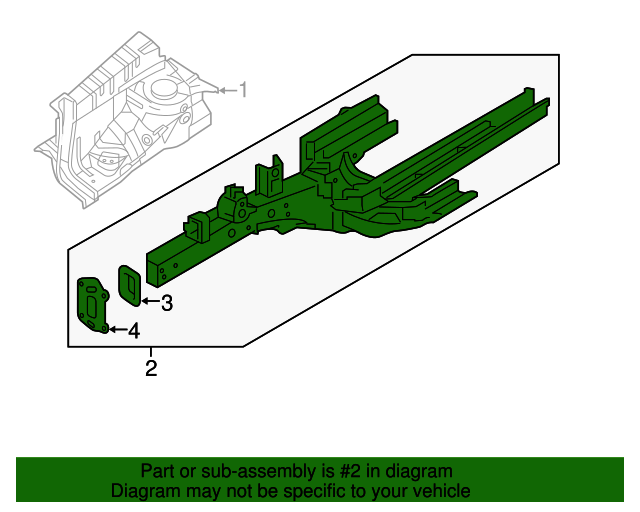 64601-2S450 - Frame Side Member Assembly 2014-2015 Hyundai Tucson ...