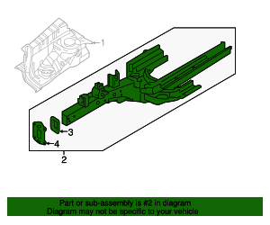 64601-2S450 - Frame Side Member Assembly 2014-2015 Hyundai Tucson ...