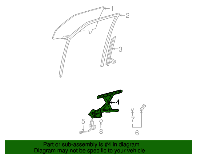 69820-02350 - Window Regulator - 2003-2008 Toyota Corolla | OEM Genuine ...