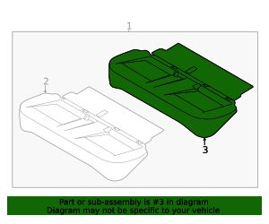 88305-5EE0A - Seat Cushion Pad 2020-2021 Nissan Versa | Nissan Parts ...