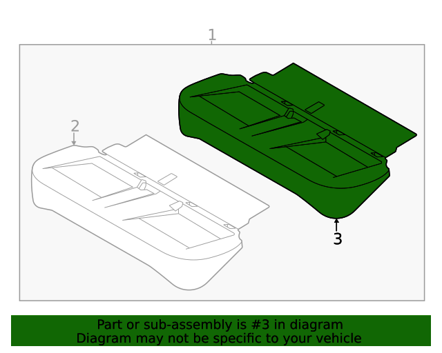 88305-5EE0A - Seat Cushion Pad 2020-2021 Nissan Versa | Nissan Parts ...