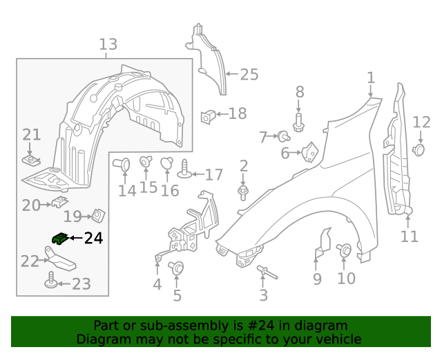Factory Direct Fender Liner U-Nut for 1998-2024 Honda | Part# 90305-SM4 ...