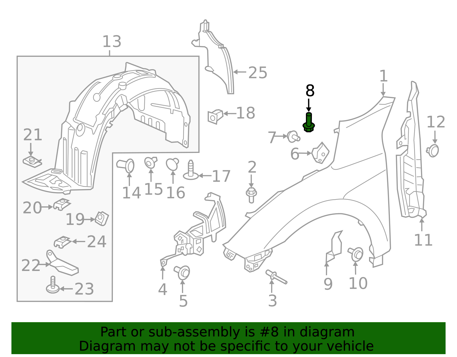 90853-SZT-G01 - 2016-2025 Honda - Rivet (4.8MM) | Honda Car Parts Direct