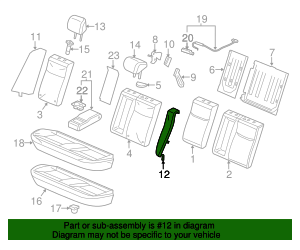 2012 Honda Civic Bolster 82550-TR3-A21ZC | OEM Parts Online