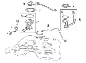 19303293 - Fuel Pump and Level Sensor Module 2011-2017 Chevrolet ...
