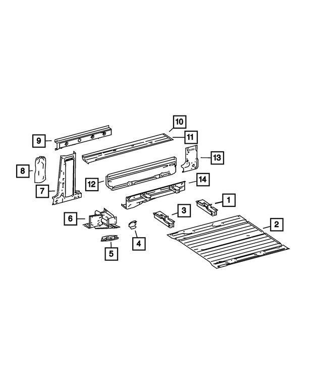 2007-2009 Dodge Sill Reinforcement Support 68008298AA | My Mopar Parts