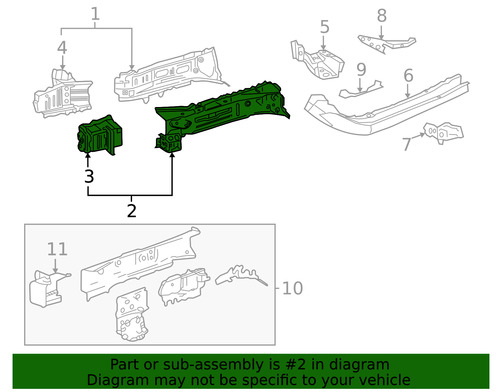 Genuine Toyota Support Bracket part# 57028-42030 for 2021-2024 Toyota ...
