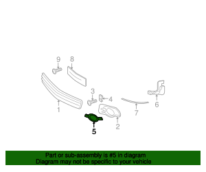 204-885-14-74 - Fog Light Trim 2008-2011 Mercedes-Benz ...