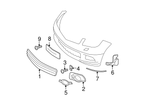Genuine Center Grille for 2008-2011 Mercedes-Benz | OEM Part# 204-885 ...