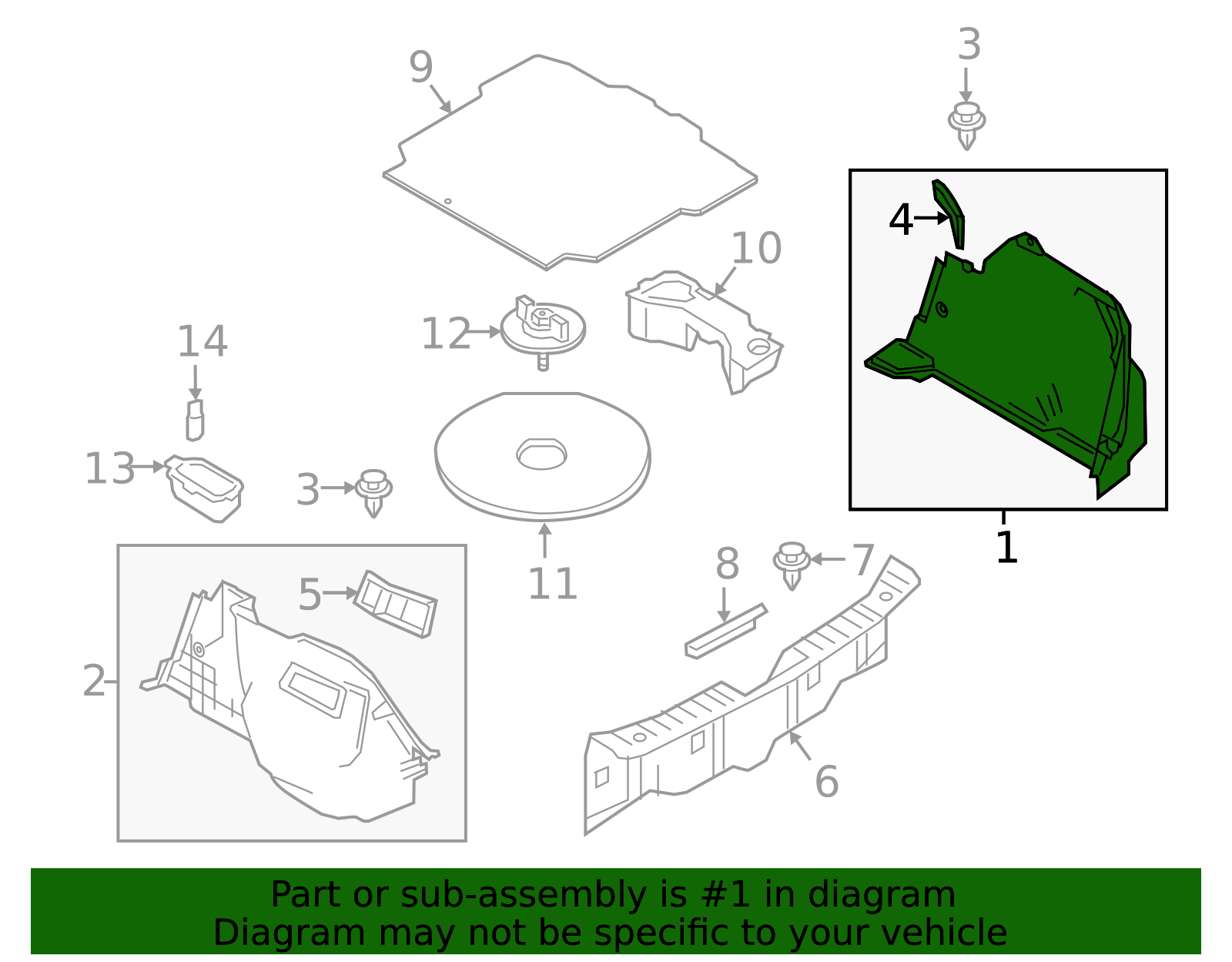 OEM 2016-2020 Toyota Trunk Side Trim Part # 64721-WB002 | Modern Toyota ...
